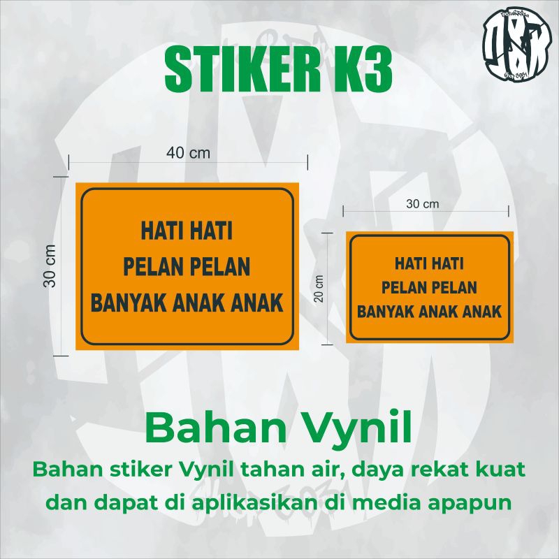Jual STICKER PERINGATAN/STICKER HIMBAUAN AWAS HATI HATI BANYAK ANAK ...