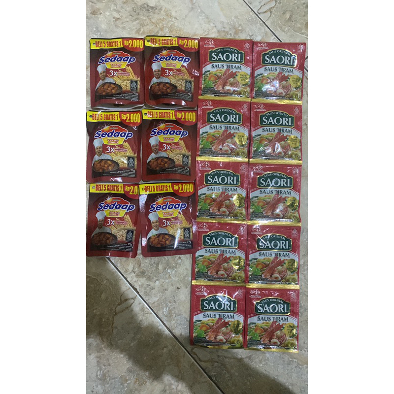 Jual PAKET MASAK KECAP SEDAP 6PCS + SAORI SAOS TIRAM 1 RENTENG (ISI 10 ...