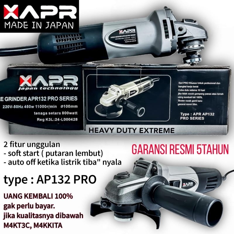 Jual PROMO TERBARU APR gerinda READY type AP132 4 INCH 2026 garansi ...