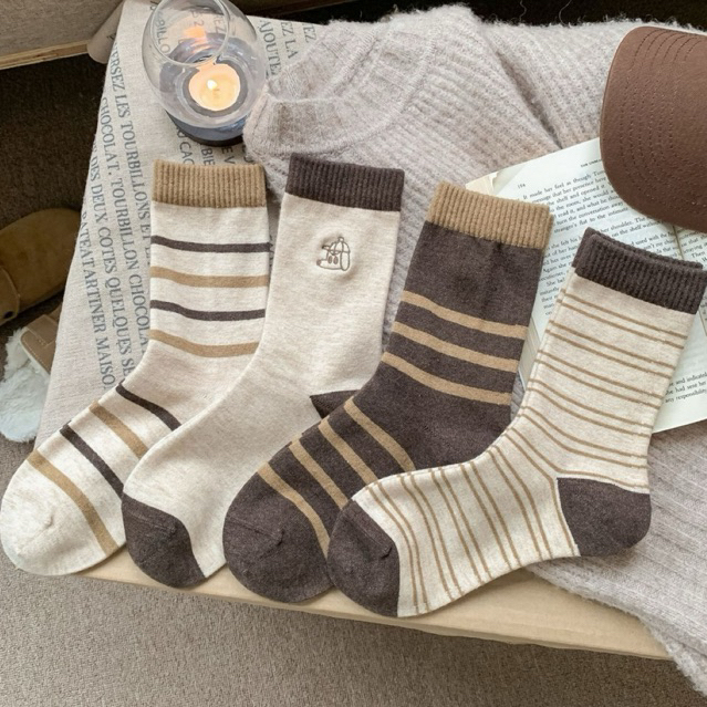 Jual Hey Bliss - Autumn Vintage Korean Premium Socks / Kaos Kaki Korea ...