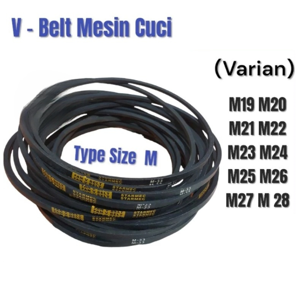 Jual Vanbelt Mesin Cuci Segala Ukuran Tipe M M19 M20 M21 M22 M23 M24 ...