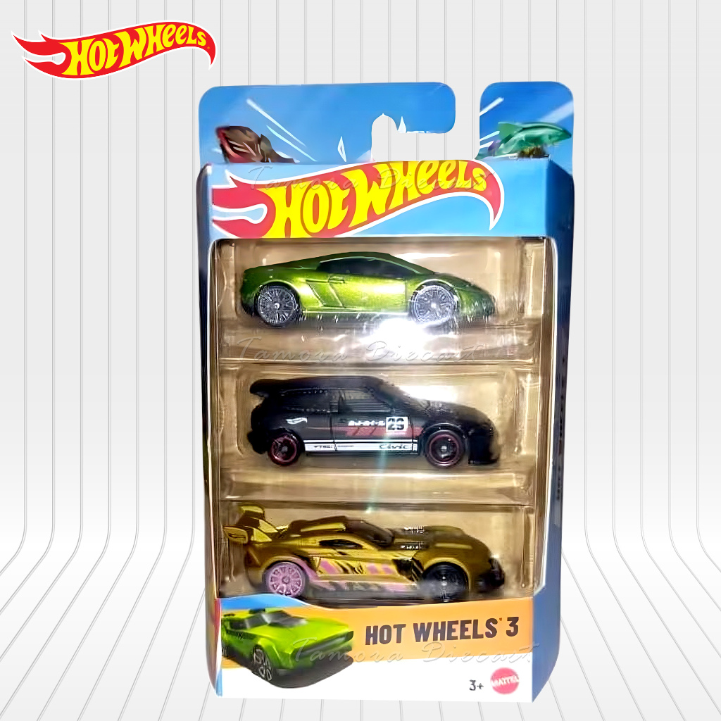 Jual Hot Wheels Gift Pack Honda Civic Custom Lamborghini Gallardo LP ...