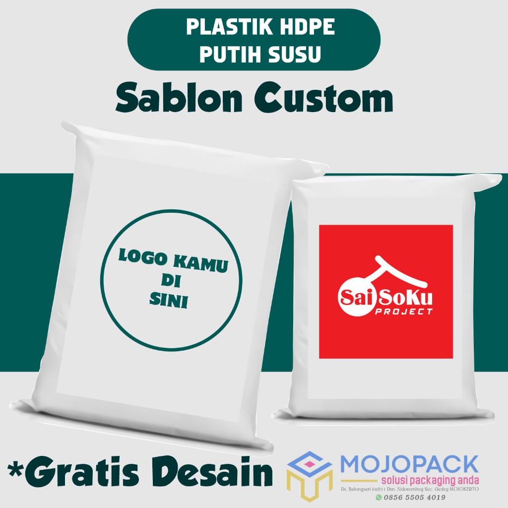Jual Sablon Plastik PE HD Putih Susu Custom Merk Sendiri - Sablon ...