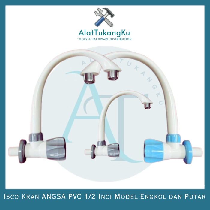 Jual Isco Kran Angsa PVC 1/2 Inci / Keran Wastafel Cuci Piring Tembok ...