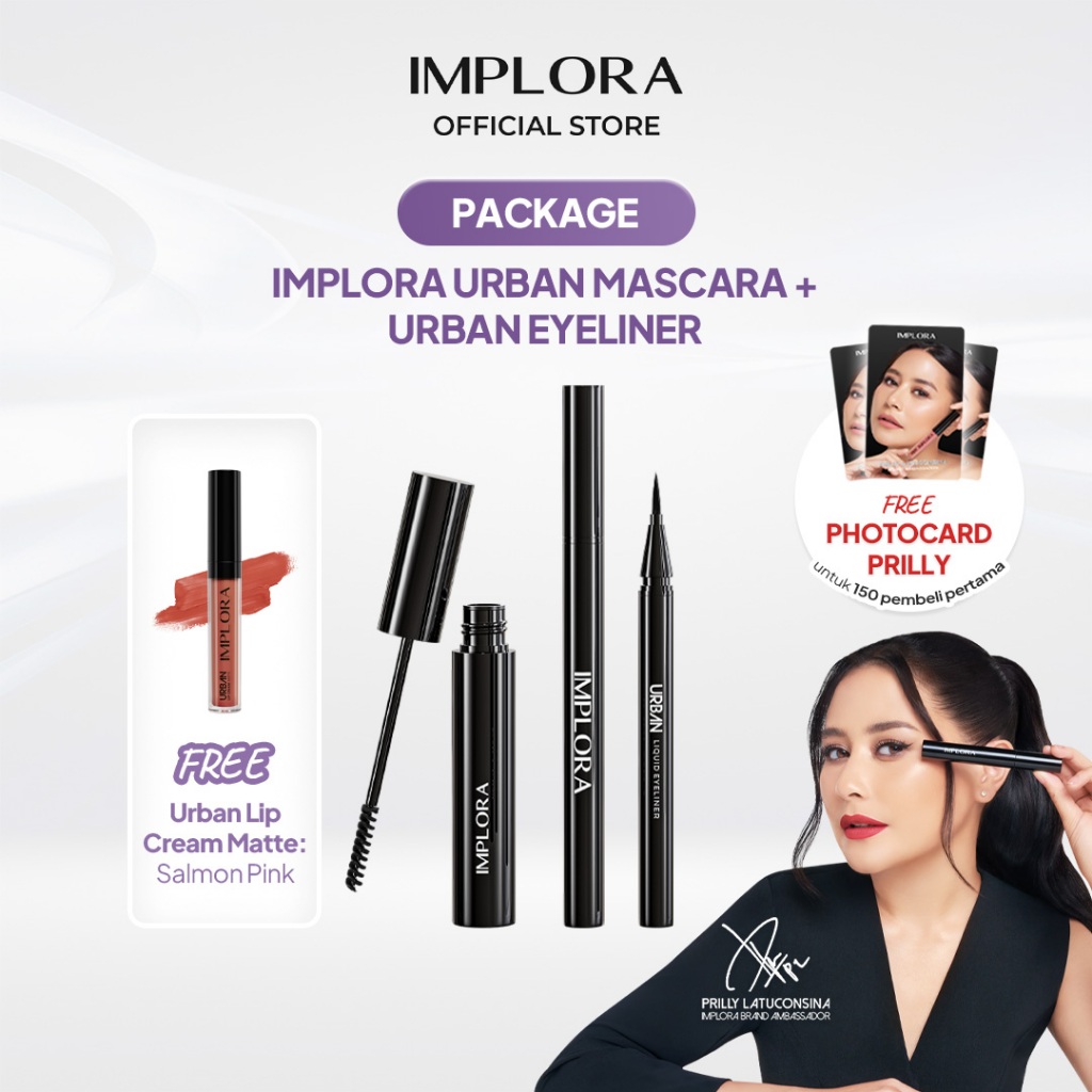 Jual [PACKAGE] Implora Urban Mascara + Urban Eyeliner | Shopee Indonesia
