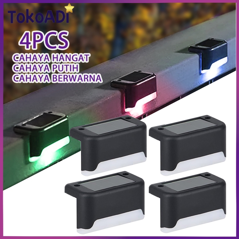 Jual 4PCS Lampu Hias Taman Tangga Sudut Jalan Atap Tenaga Surya Panel ...