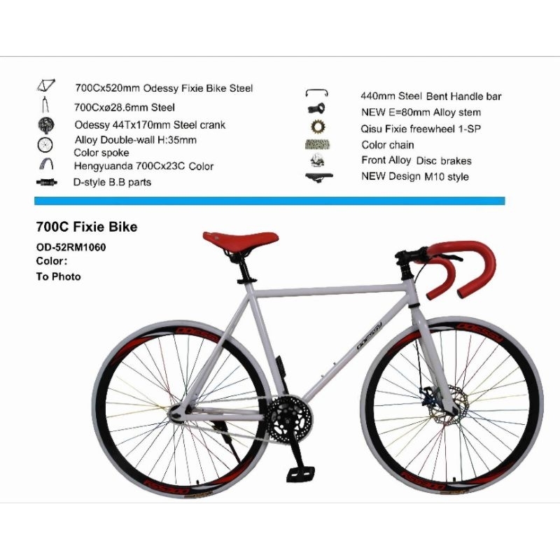 Jual Sepeda Fixie ODESSY Rem Torpedo Fixie Bike ODESSY 52 RM 1050 ...
