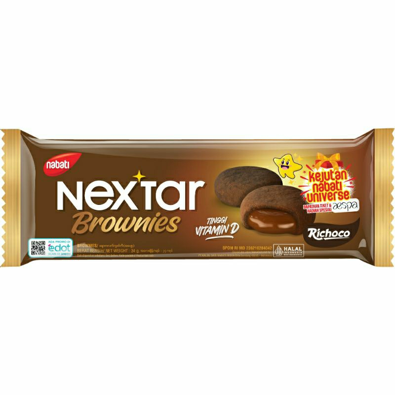 Jual Nextar brownies cookies per box isi 10 bungkus @27g | Shopee Indonesia