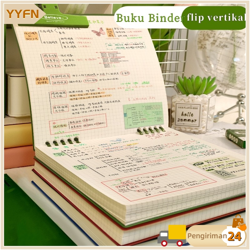 Jual 【Ready】Notebook Buku B5 Flip Vertikal/ Buku Binder B5 /Tulis ...