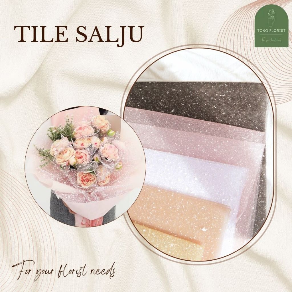 Jual Flower Wrapping TILE SALJU | ECER 5PC / GROSIR | Shopee Indonesia