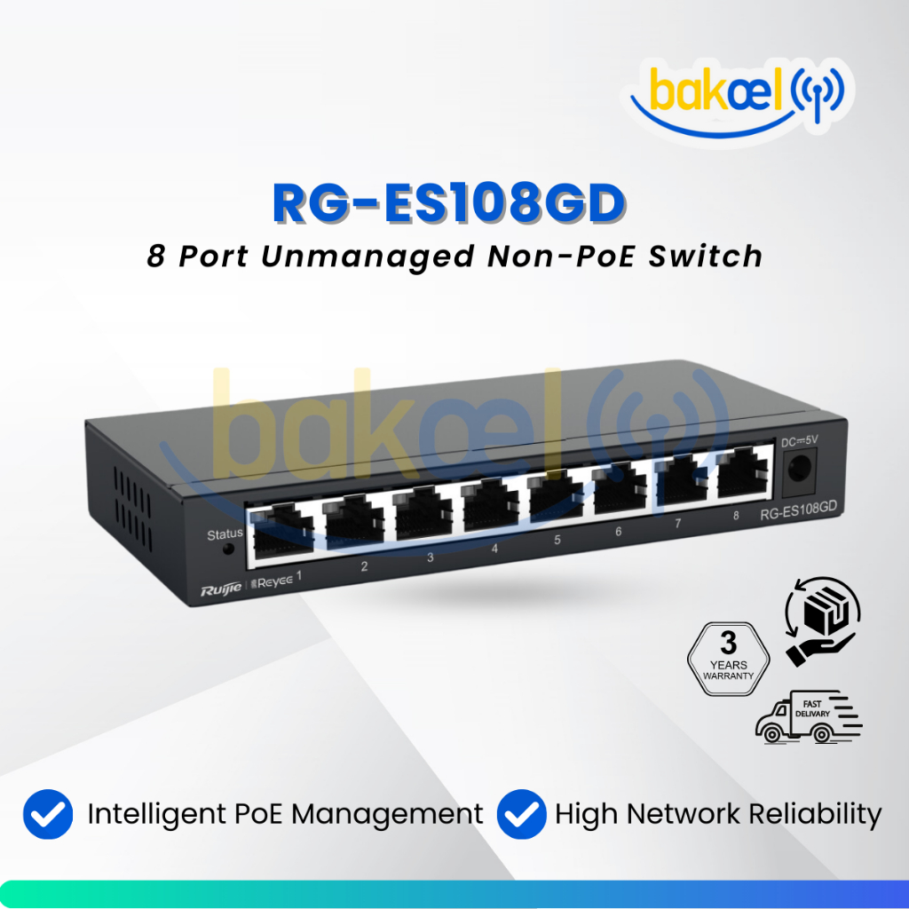 Jual Ruijie RG-ES108GD 8-Port Gigabit Unmanaged Switch | Shopee Indonesia