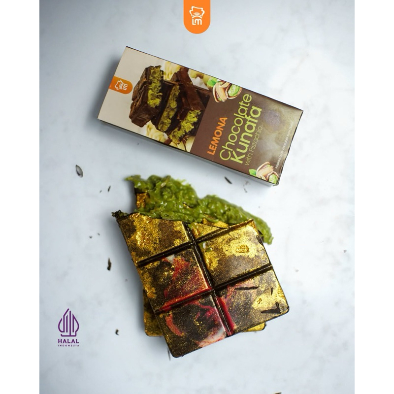 Jual READY Coklat dubai LEMONA CHOCOLATE KUNAFA With Pistachio berat 70 gram | Shopee Indonesia