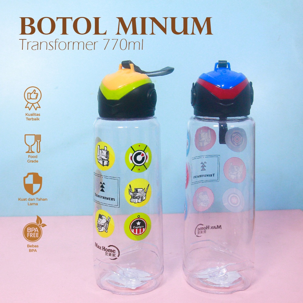 Jual Botol Minum Anak Portable dengan Filter Anti Tumpah Transformer 770 ml BPA FREE | Shopee ...
