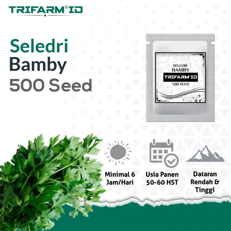 Jual TRIFARM 500 Biji Benih Seledri Bamby Repack Kemasan Ziplock | Shopee Indonesia