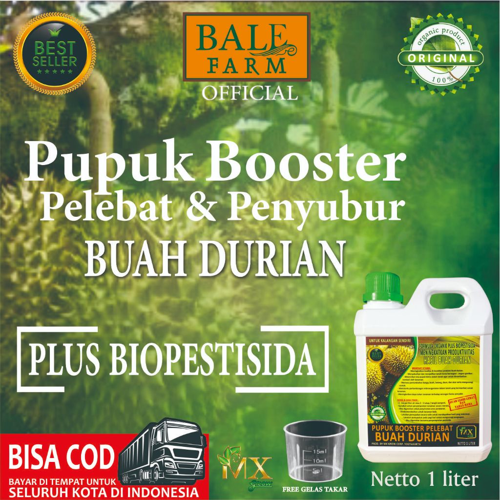 Jual Booster Pupuk Organik Cair Penyubur dan Pelebat DURIAN 1 Liter / Pupuk Booster DURIAN 1 ...