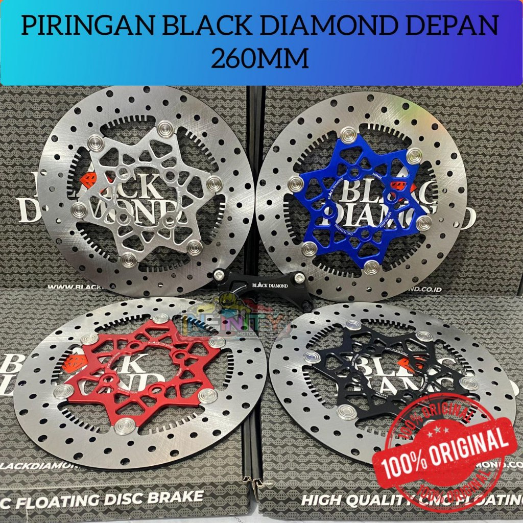 Jual PIRINGAN CAKRAM BLACK DIAMOND 260MM DEPAN MODEL GIGI BINTANG VARIO 125 150 LUBANG 4 / BEAT ...