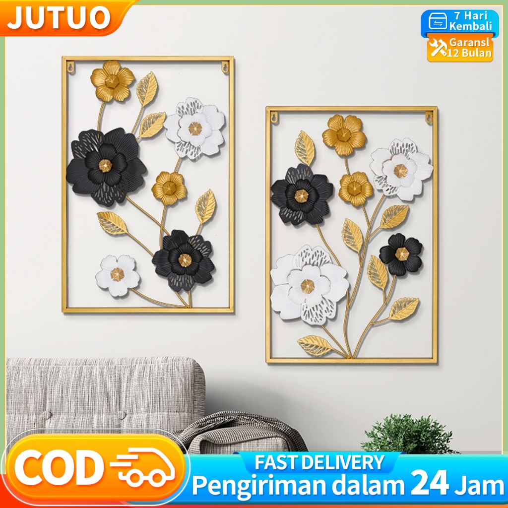 Jual JT Hiasan Dinding Aesthetic 60*40cm Wall Decor Nordic Bahan Metal ...
