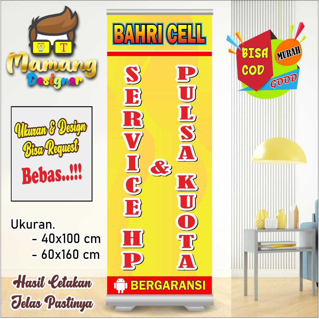 Jual Banner Spanduk Custom Plang Service Hp dan Konter Kuat | Shopee ...