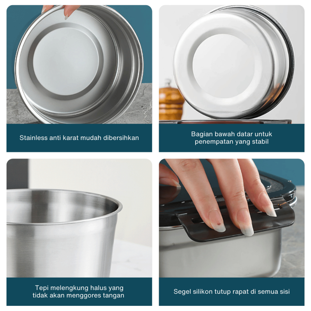 Jual NEW DEALS NEW Umikee Lunch Box Stackable Bulat Tempat Penyimpanan ...