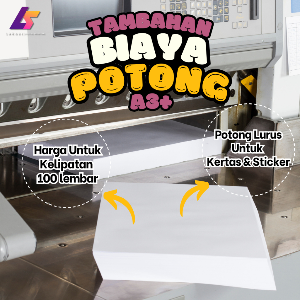 Jual Tambahan Biaya Potong Lurus Kertas/Sticker A3+ | Shopee Indonesia