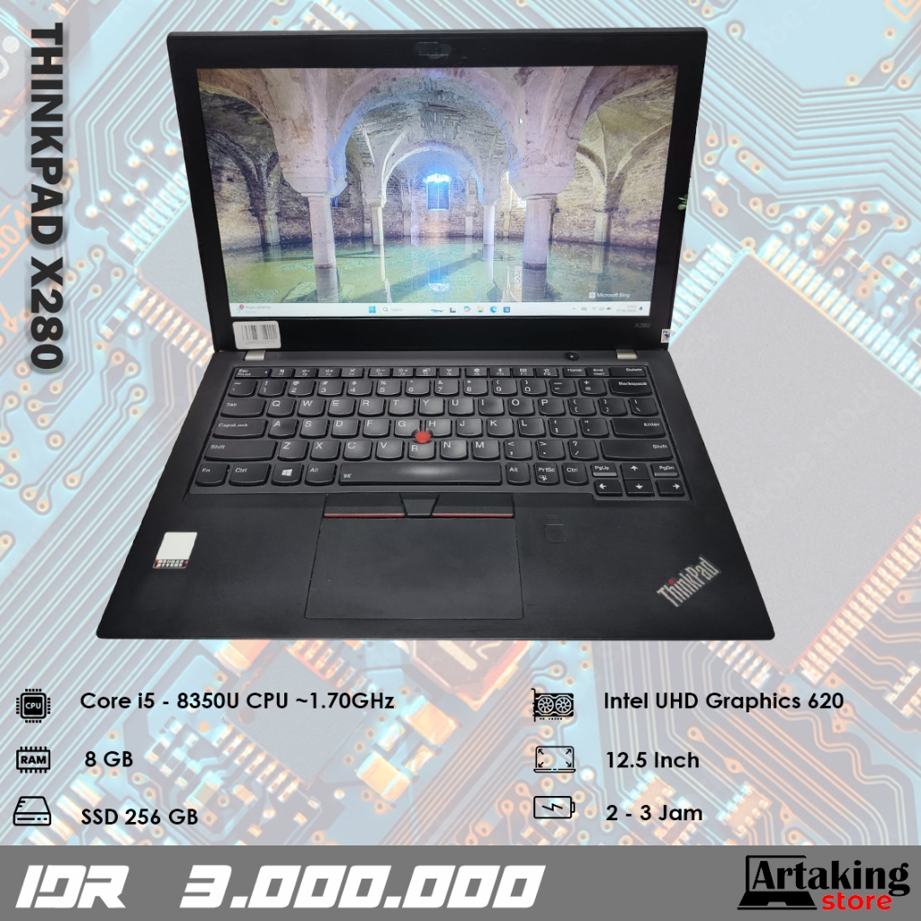 Jual Lenovo Thinkpad X280 - Core i5 - Gen 8 th - SSD 256 GB | Shopee ...