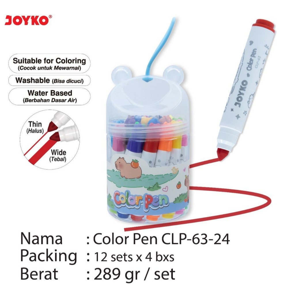 Jual SPIDOL SET JOYKO CLP-63 / CLP-63-24 CLP-63-12 sepidol pen marker ...