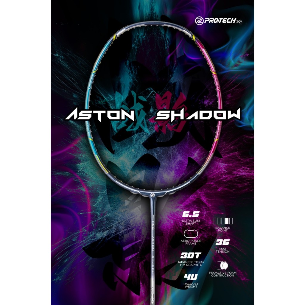Jual RAKET BADMINTON PROTECH Badminton Racket - Aston Shadow (3U/4U ...