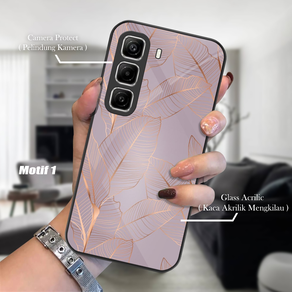 Jual SOFTCASE GLASS KACA INF*NIX HOT 50 PRO 4G CASING HANDPHONE DAUN ...