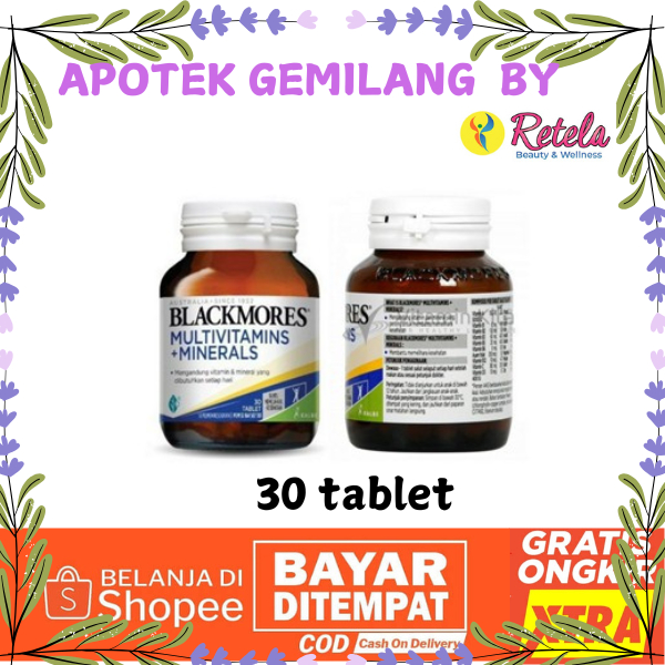 Jual BLACKMORES MULTIVITAMIN+MINERALS 1 BOTOL 30 TABLET | Shopee Indonesia