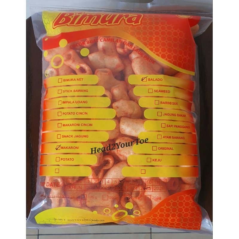 Jual Kerupuk Macaroni Balado / Snack Kerupuk Kentang Macaroni Rasa ...