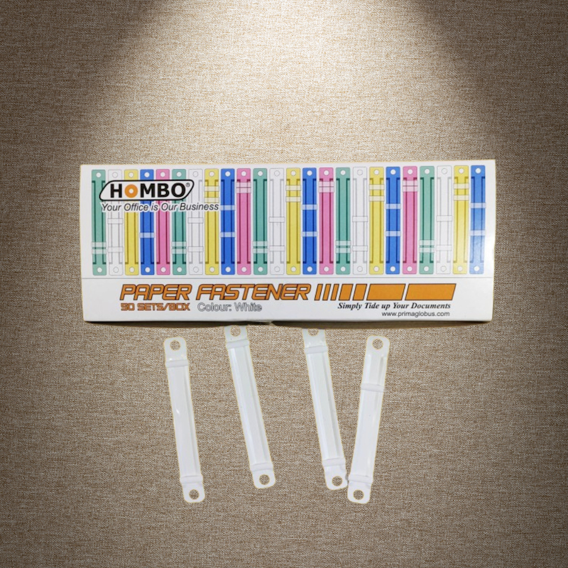 Jual Acco Plastik Paper Fastener Box Hombo Warna Putih | Shopee Indonesia