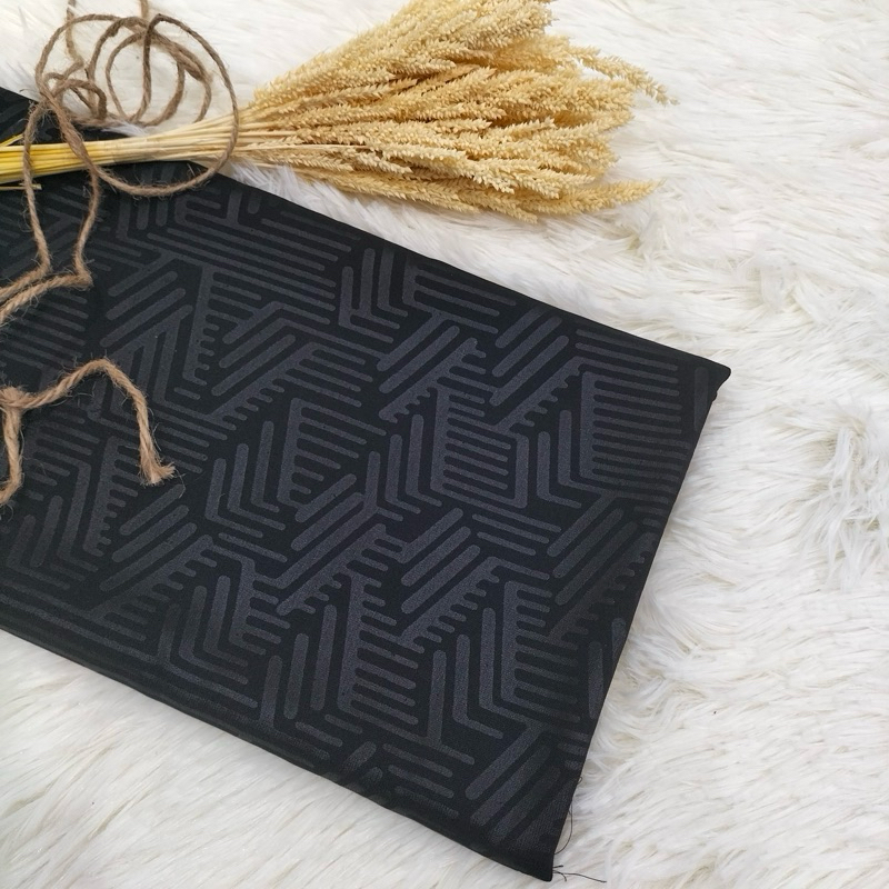 Jual Kain Bahan Wolfis Emboss Hitam Tebal Uk Lebar 150cm | Shopee Indonesia