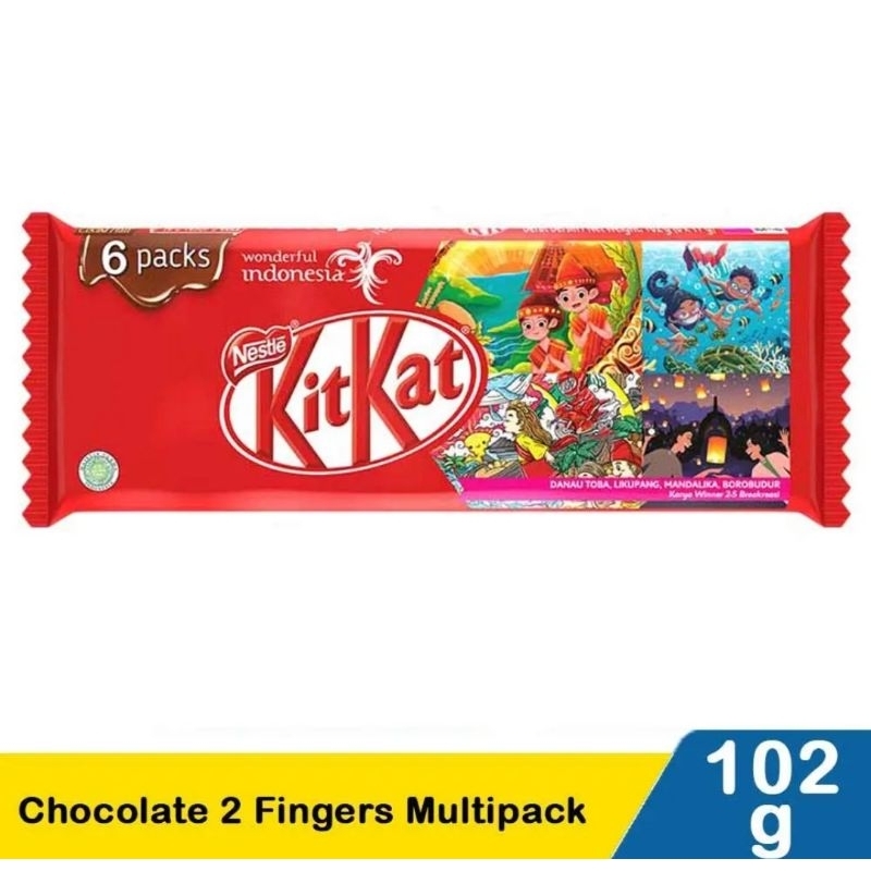 Jual Kit Kat Chocolate 2 Fingers Multipack 102G | Shopee Indonesia