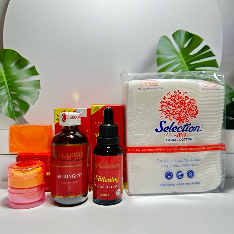 Jual PAKET CREAM CLARIDERM LENGKAP 5in1 FREE KAPAS SELECTION 35gr ...