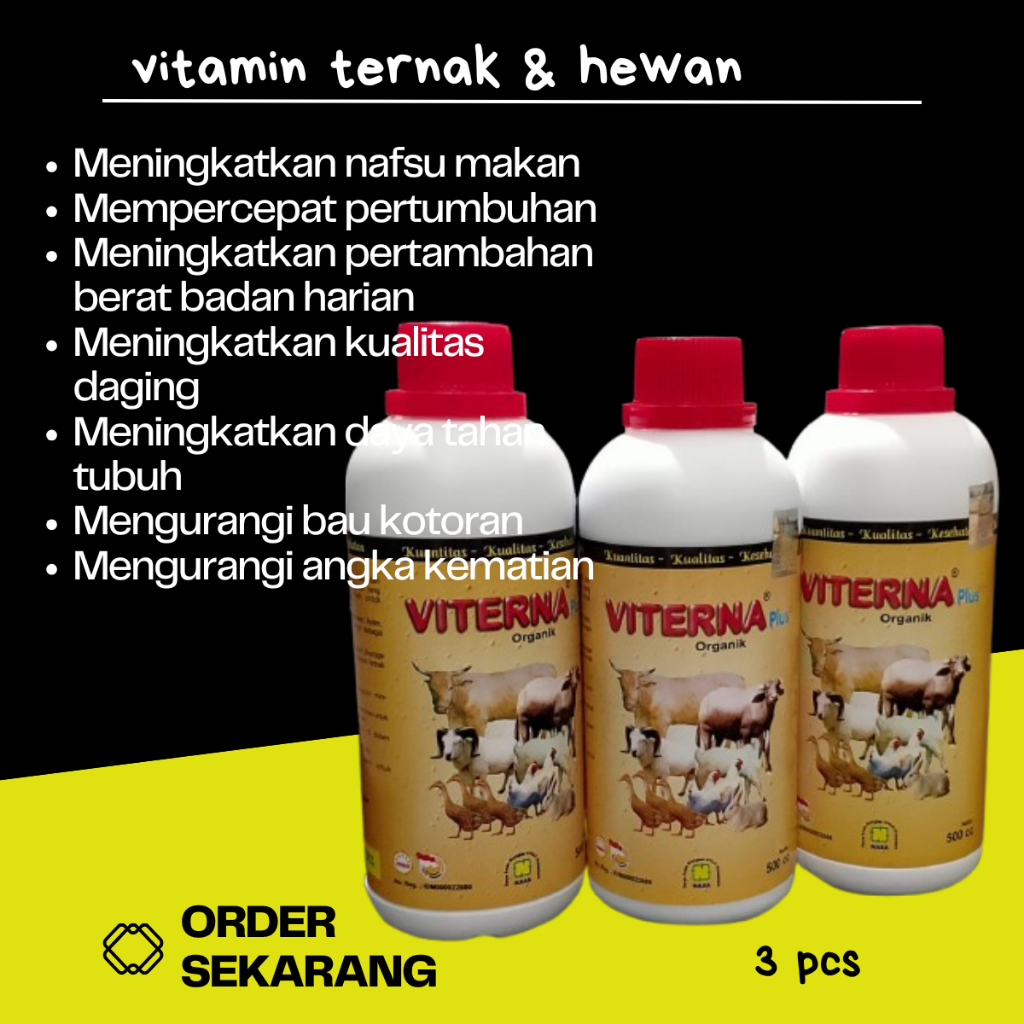 Jual Vitamin Kambing Cepat Gemuk – VITERNA NASA Booster Untuk ...