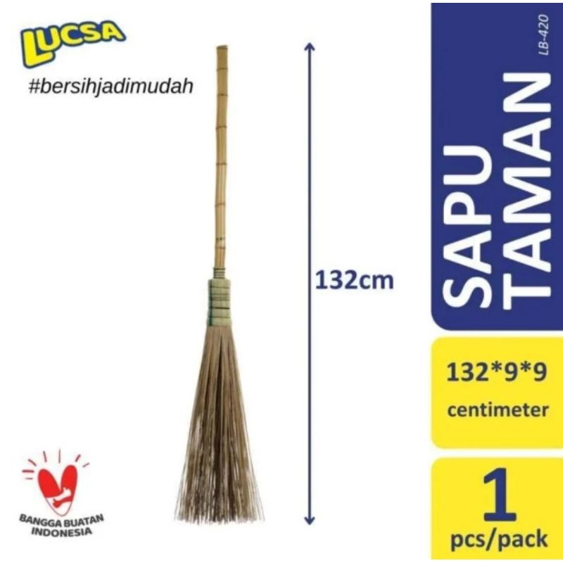 Jual Sapu Lidi Taman Lucsa Gagang Bambu/ Sapu Lidi Gagang Super Lucsa ...