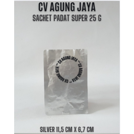 Jual Sachet 25 g Padat Super Silver @ Pcs / Plastik / Plastik Kemasan ...