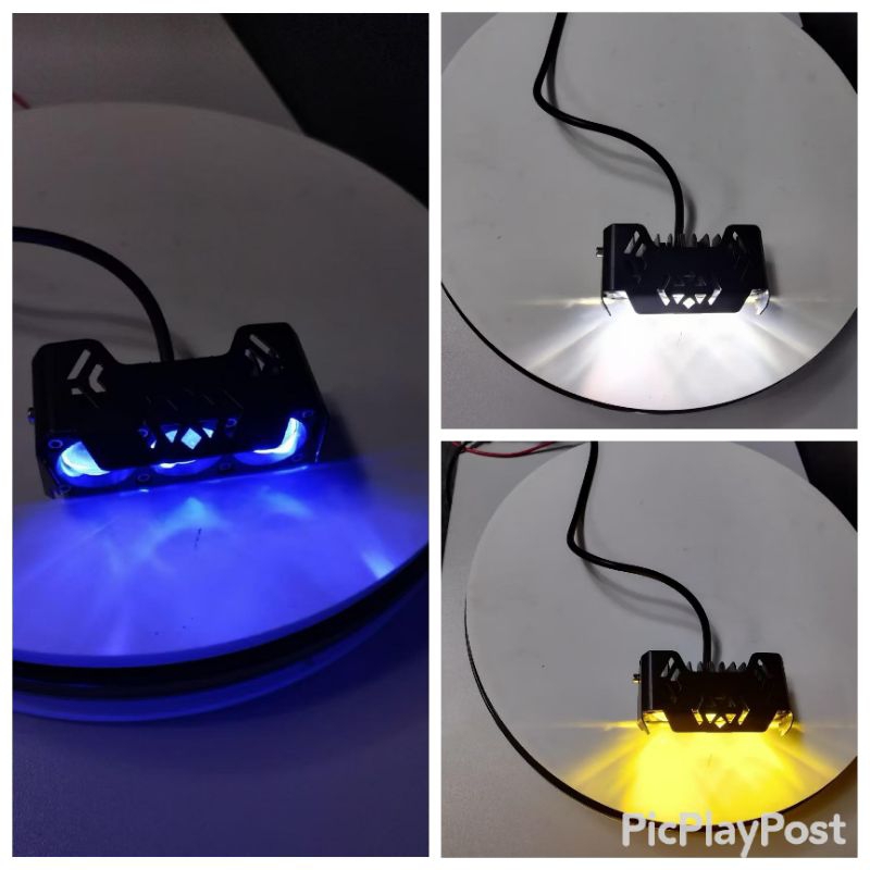 Jual LED Lampu sorot 2 mata dan 3 mata blue diamond 60 watt | Shopee ...