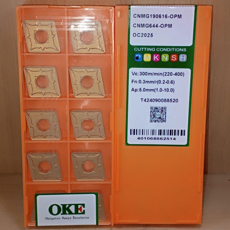 Jual Insert CNMG190616-OPM OC2025 Merk OKE Mata Pisau Pahat Bubut CNMG 19 06 16 CNMG19 Baru ...
