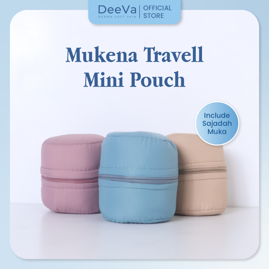 Jual Mukena Premium Parasut Travel Mini Pouch DeeVa (Include Sajadah Muka) | Shopee Indonesia