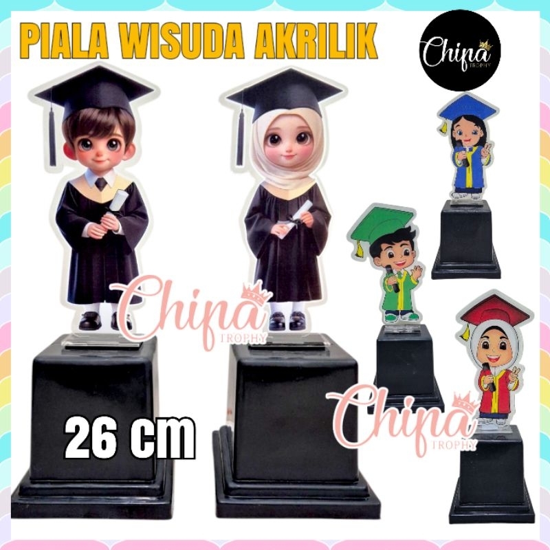 Jual PIALA WISUDA ANAK TK / PAUD / SD / TROPHY AKRILIK KADO SOUVENIR ...