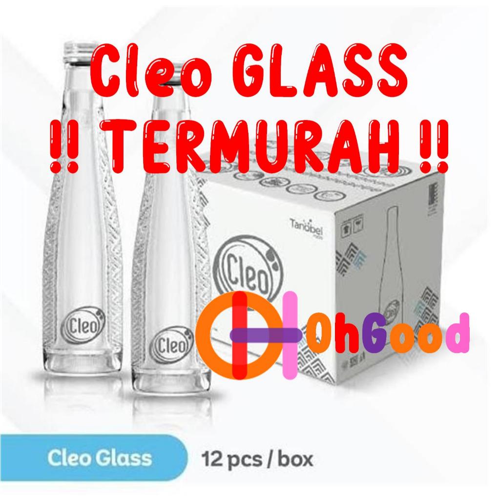 Jual Air Minum Mineral Murni Pure Water Cleo GLASS 330mL beling kaca gelas 330 mL 1 dus isi 12 ...