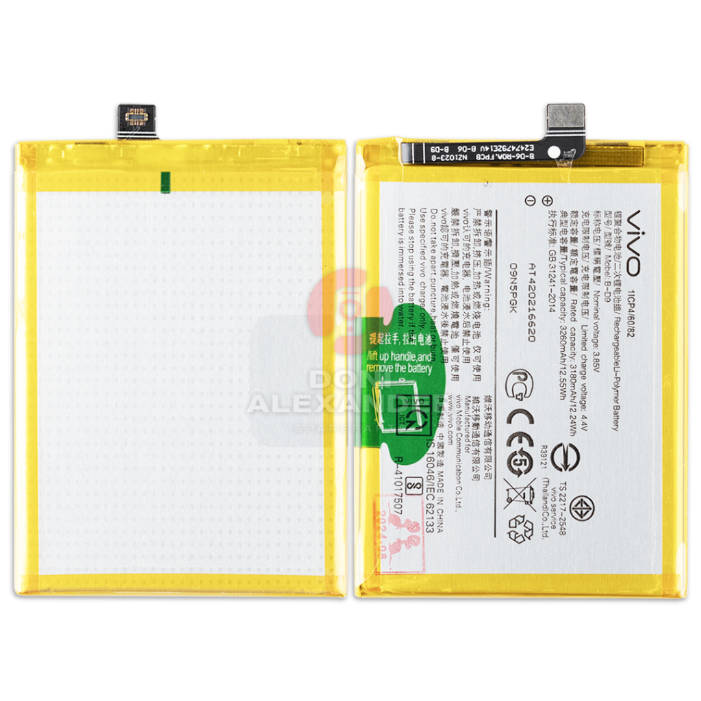 Jual BATERAI BATRE VIVO V9 V9 PRO V9 YOUTH Y85 Y85A B-D9 ORIGINAL | Shopee Indonesia