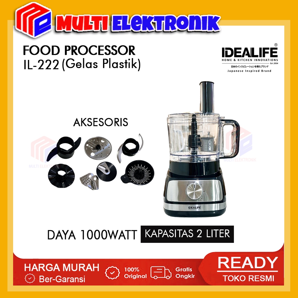 Jual Idealife Jumbo Electric Food Processor Multifungsi Idealife IL-222 ...