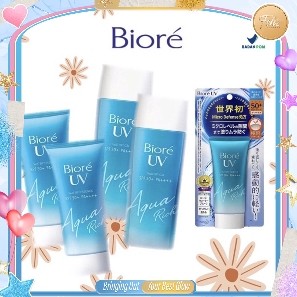 Jual * FELIZ * BIORE UV Aqua Rich Watery Essence SPF 50 PA++++ 50 gr/ 90 gr/ 15 gr | Shopee ...