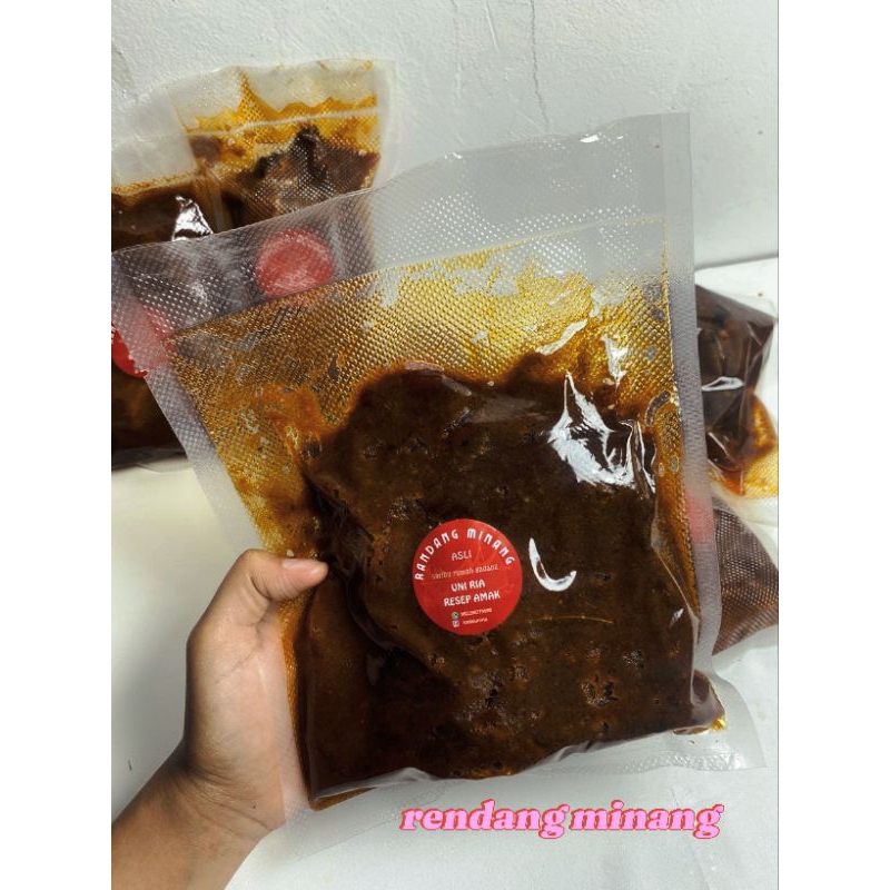 Jual Rendang Minang Kering Asli- rendang uni ria, randang hitam ...