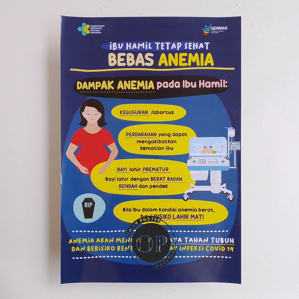 Jual Poster Ibu Hamil Bebas Anemia - Dampak Anemia Pada Ibu Hamil ...