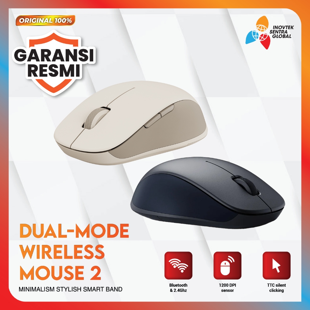 Jual Xiaomi Mi Dual-Mode Wireless Mouse 2 Bluetooth 2.4GHz - Garansi ...