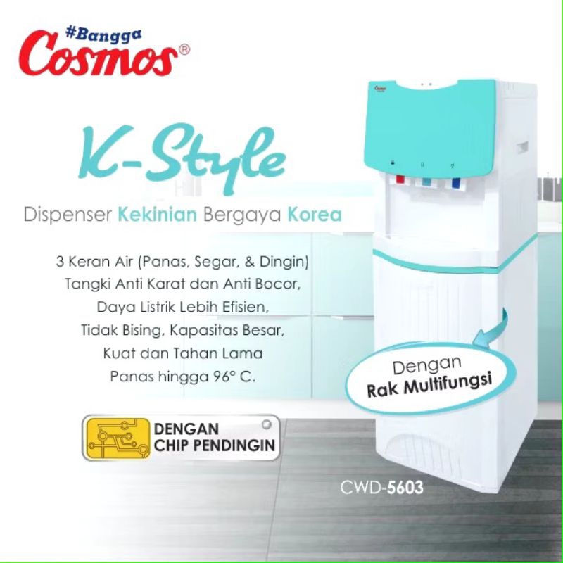 Jual COSMOS Dispenser Galon Atas CWD-5603 | Extra Hot, Cool & Fresh ...