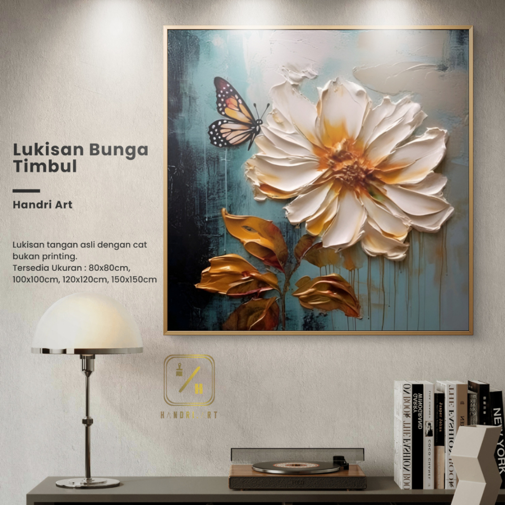 Jual Lukisan Bunga Abstrak Minimalis Ruangan Elegann Lukisan Bunga ...